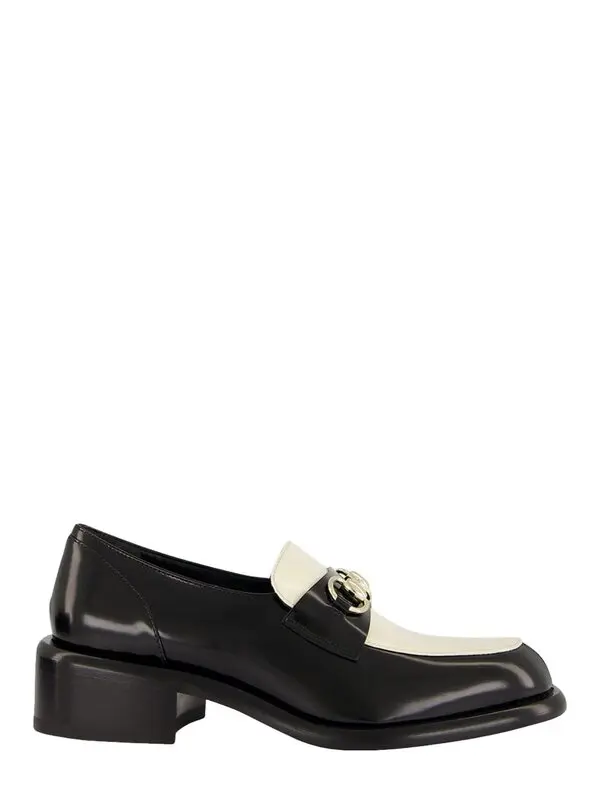 Gucci Two-tone Patent Leather Loafers - Black