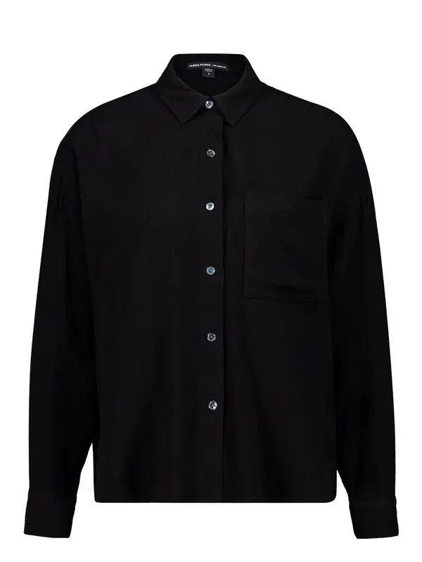 JAMES PERSE Oversized Viscose-wool Shirt - Black