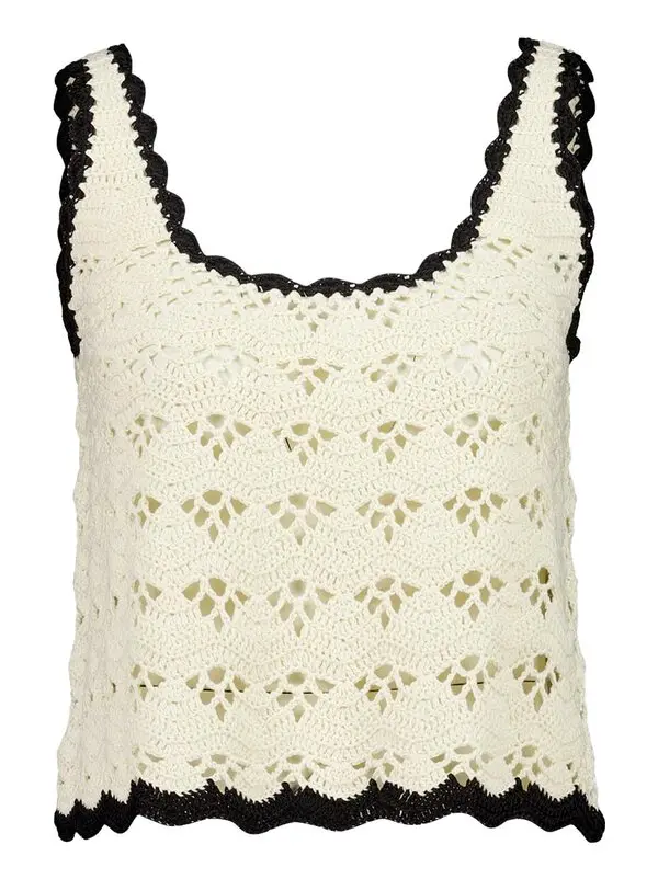 Zimmermann Rhiannon Crochet Tank - Cream