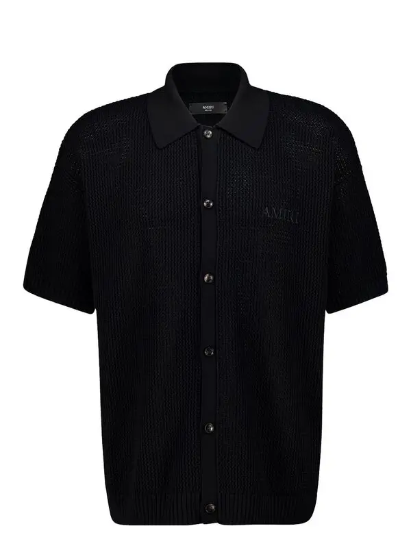 Amiri Crochet Mesh Shirt - Black