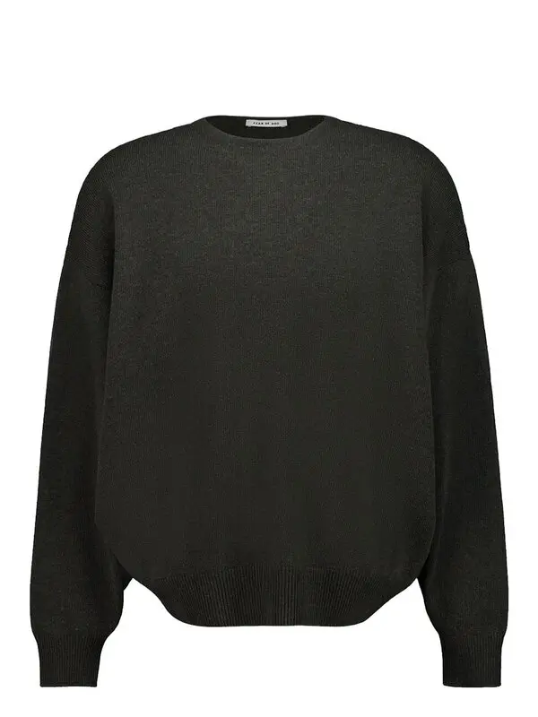 Fear Of God Fine Knit Crewneck Sweater - Black