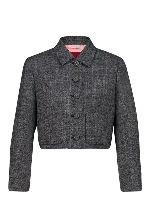 Gucci Wool Grisaille Jacket - Black