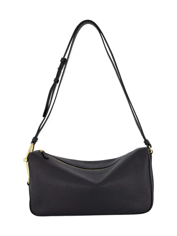 Gucci Half Horsebit Medium Shoulder Bag - Black