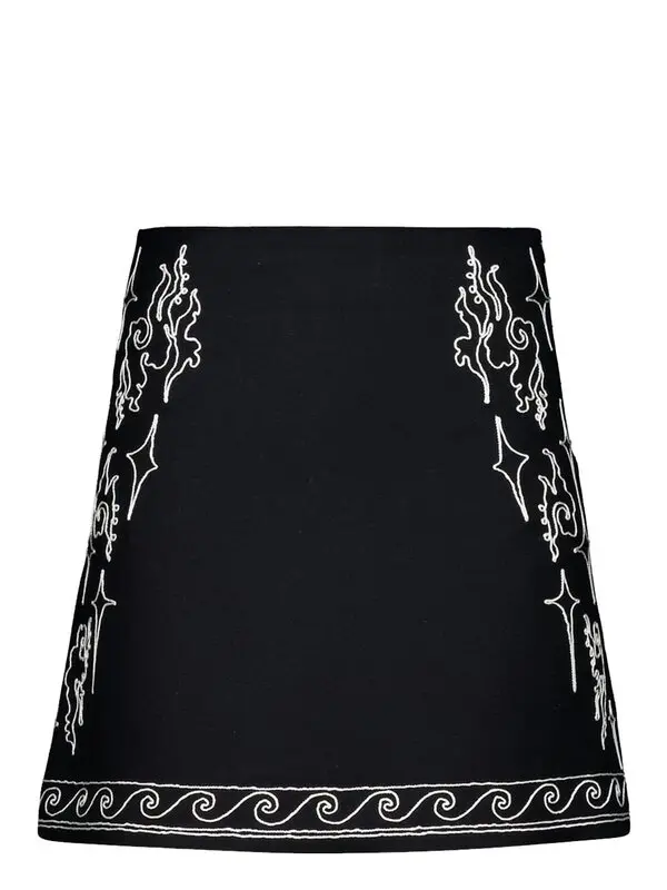 Zeus+dione Cloud Mini Skirt With Embroidery - Black