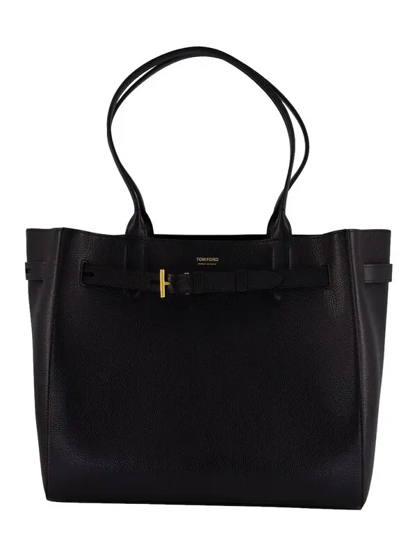 TOM FORD Grain Leather Audrey Medium Tote - Black