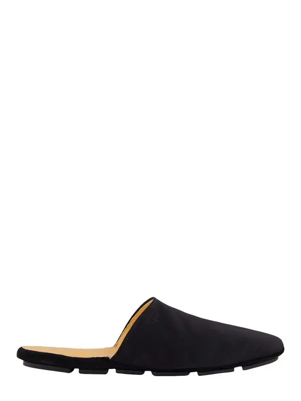 TOM FORD Suede Slippers With Tf Embroidery - Black