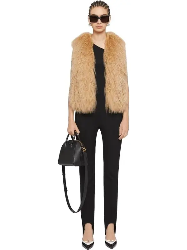Givenchy Fur Sleeveless Vest - Beige