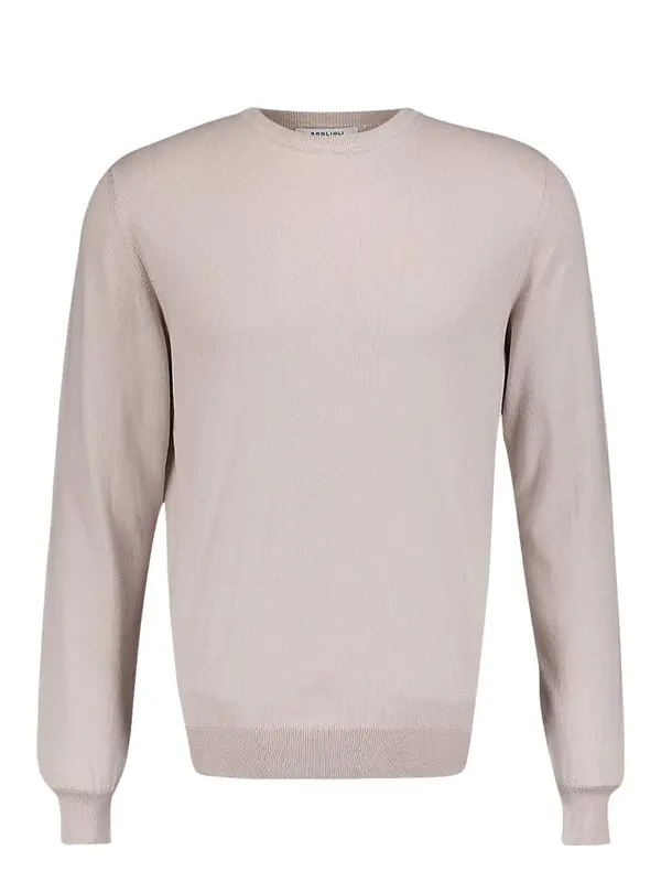Boglioli Fine Knit Cotton Jumper - Beige