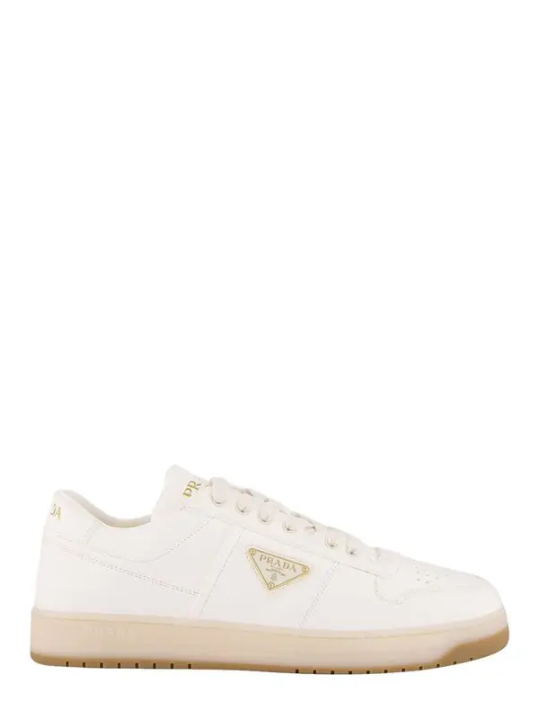 Prada Downtown Nappa Leather Sneakers - Cream