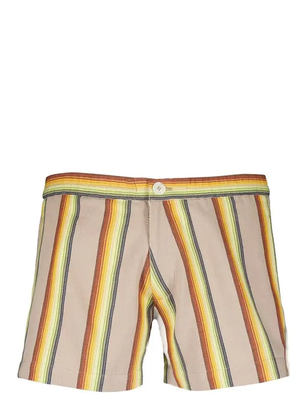MARRAKSHI LIFE Striped Cropped Shorts - Beige