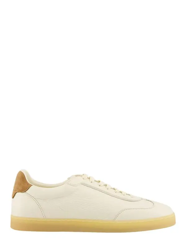 Brunello Cucinelli Deerskin Leather Sneakers - Cream