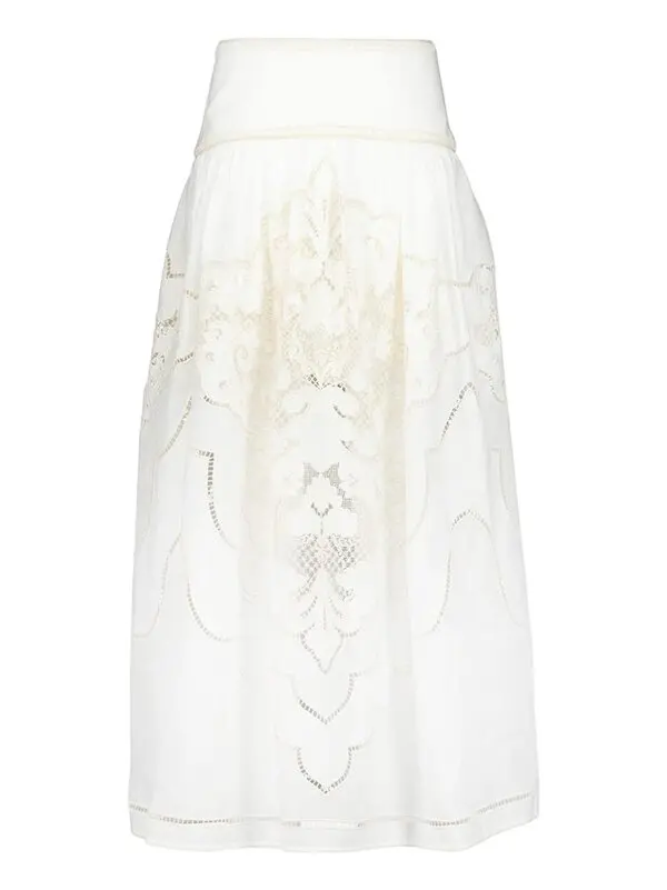 Zimmermann Daylight Linen Maxi Skirt - Cream