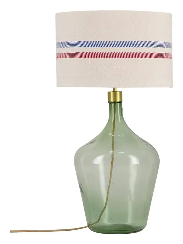 PAULA LIVING Striped Linen Lampshade - Beige