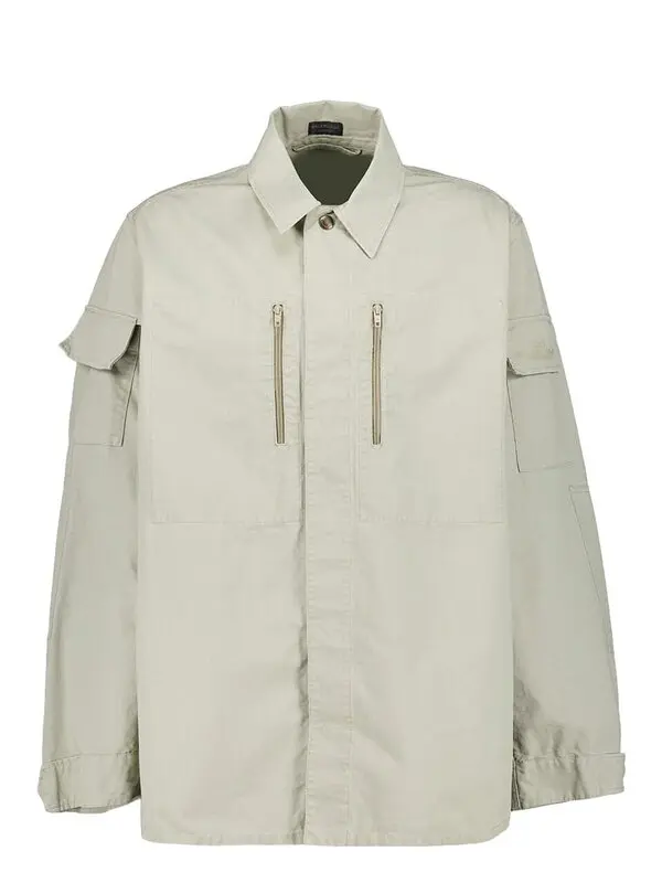 Balenciaga Military Cotton Ripstop Shirt Jacket - Beige