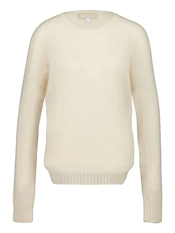 120% Lino Natural Cashmere Blend Sweater - Cream