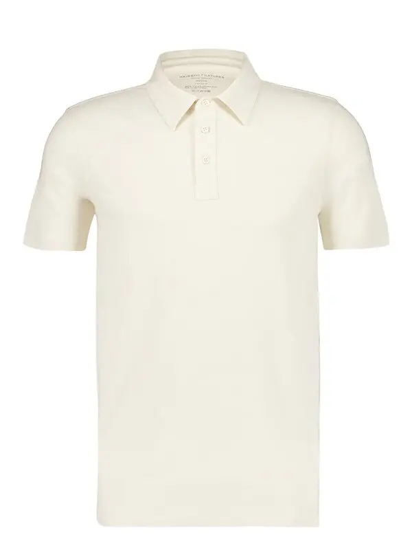 Majestic Filatures Ecru Organic Cotton Short-sleeve Polo - Beige