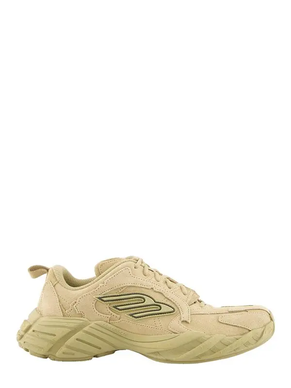 Balenciaga Monday Shoe In Suede Calfskin - Beige