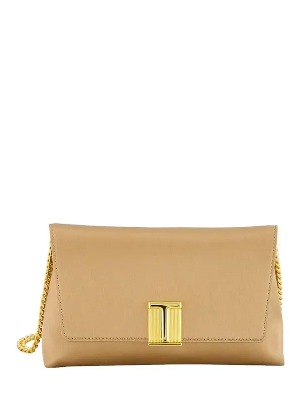 TOM FORD Satin Nobile Mini Bag With Chain Strap - Beige