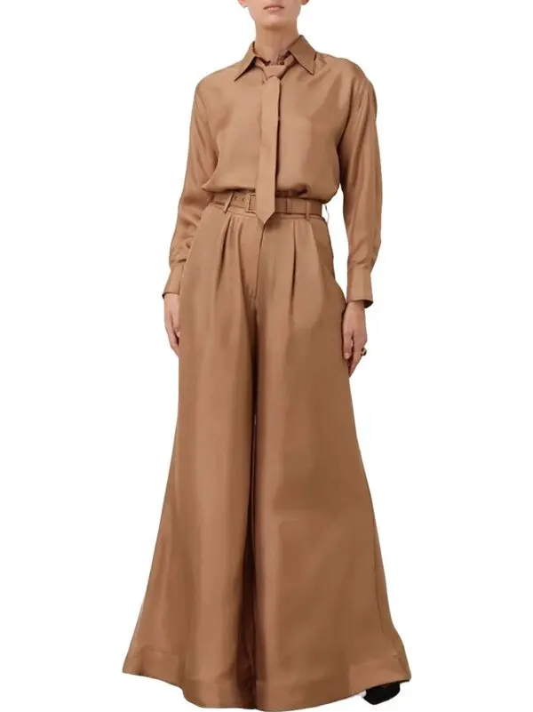 Zimmermann Relaxed Fit Tie Shirt - Beige