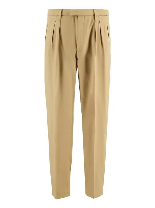 Boglioli Virgin Wool 2-pleat Trousers - Beige