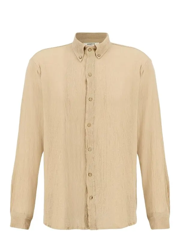 Spiritum Tulum Khaky Balam Cotton Shirt - Beige