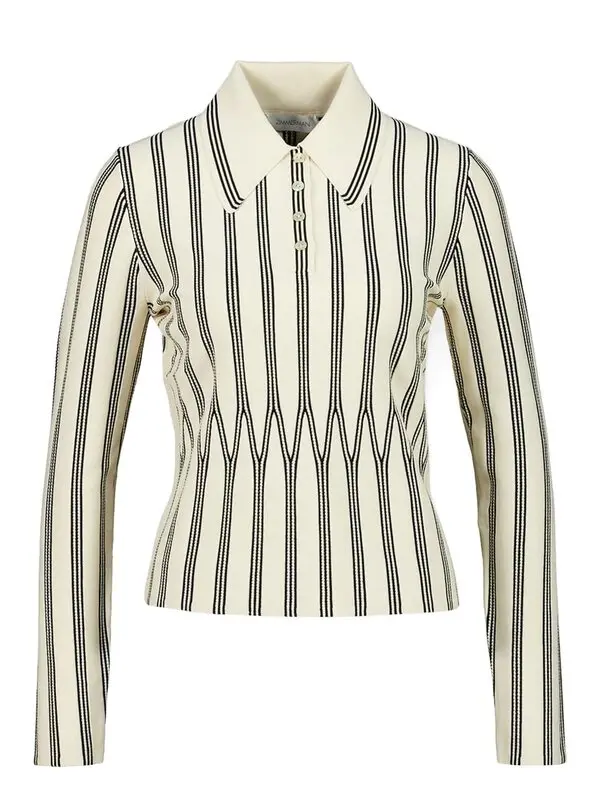 Zimmermann Striped Polo - Beige