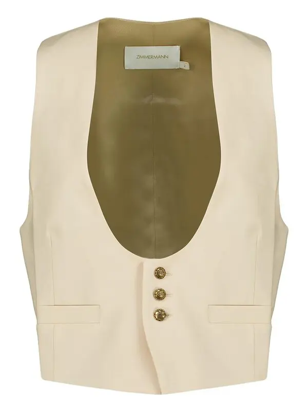 Zimmermann Hypnotic Wool Vest - Cream