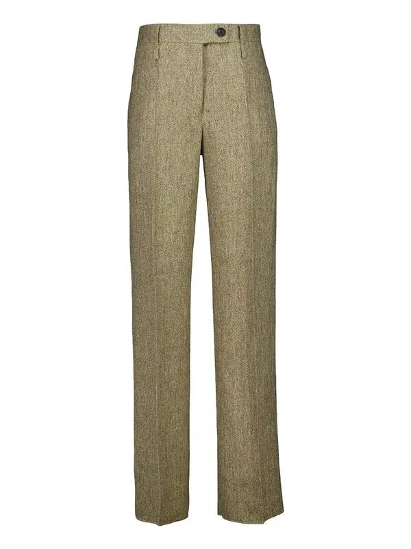 FERRAGAMO Tailored Linen Trousers - Beige