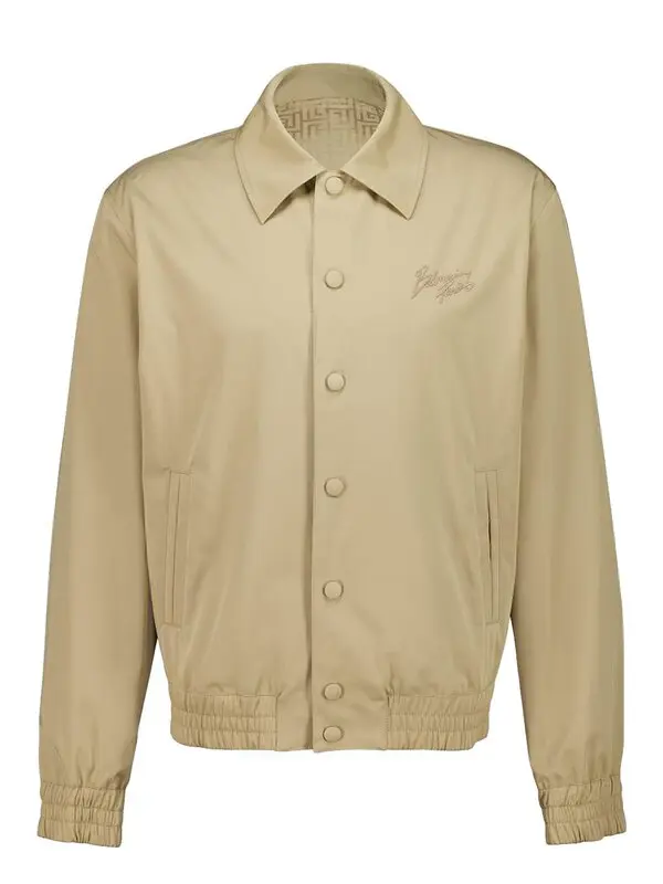 Balmain Cotton Canvas Bomber Jacket - Beige