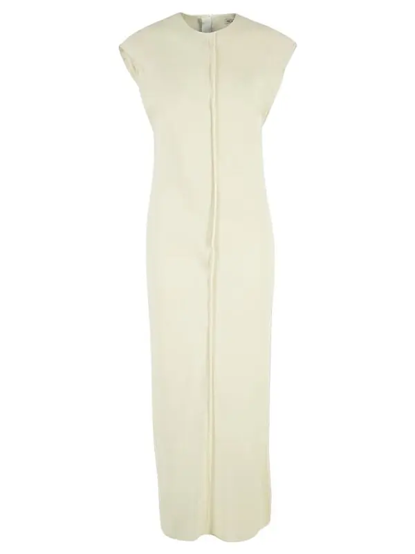 AMI Paris Raw Edge Details Long Dress - Cream