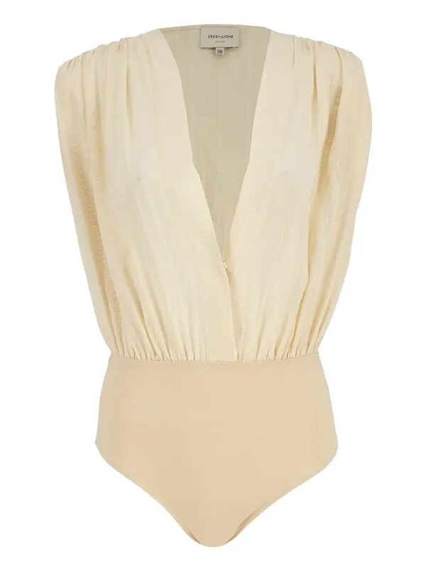 Zeus+dione Voidra Textured Bodysuit - Beige