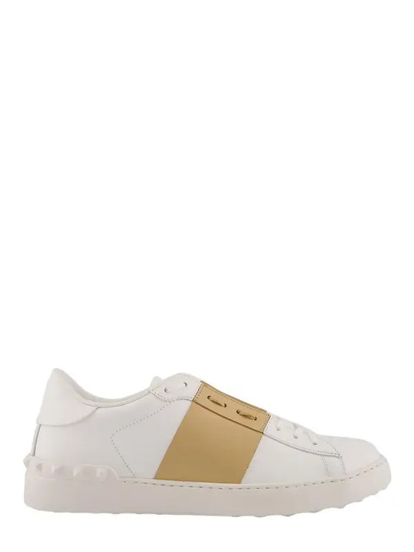 Valentino Garavani Open Leather Sneakers - Beige