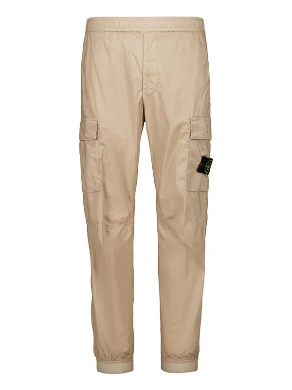 Stone Island Stretch Cotton Cargo Trousers - Beige