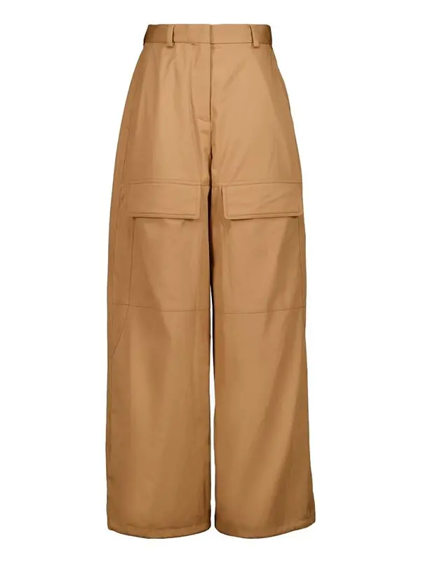 Stella McCartney Organic Cotton Wide-leg Cargo Trousers - Beige