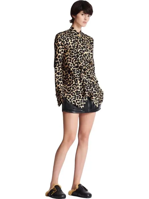 Balmain Leopard Print Silk Shirt - Animal Print