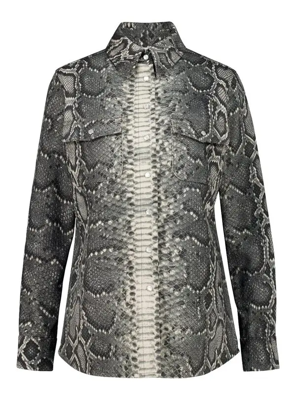 Gabriela Hearst Recycled Python-print Denim Shirt - Animal Print