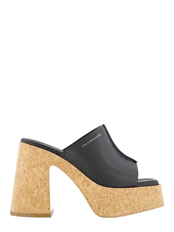 Stella McCartney Skyla Cork Platform Mule 110mm Sandals - Brown