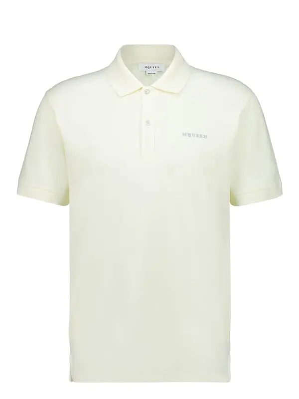 Alexander McQueen Ivory Logo Polo Shirt - Cream