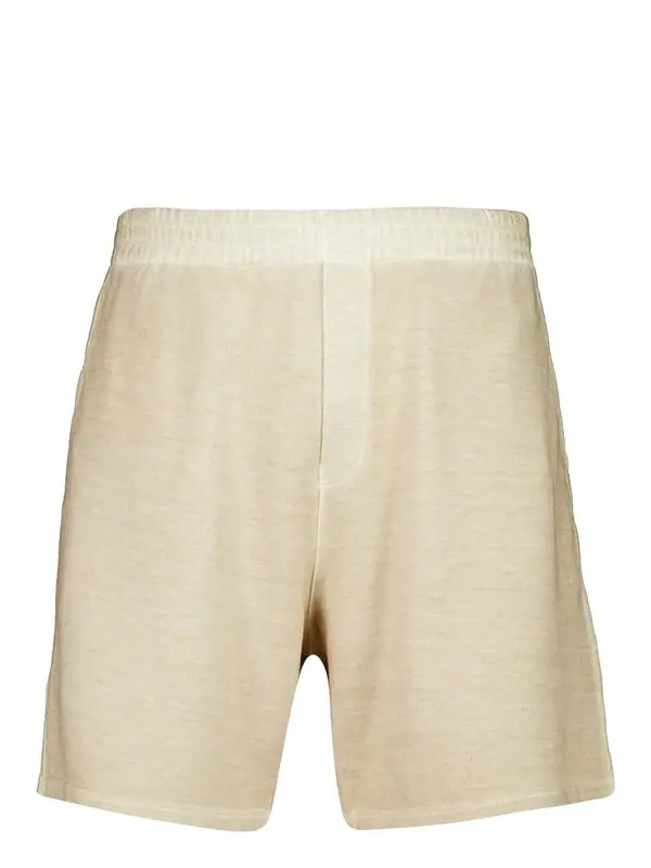120% Lino Safari Soft Fleece Linen Shorts - Cream