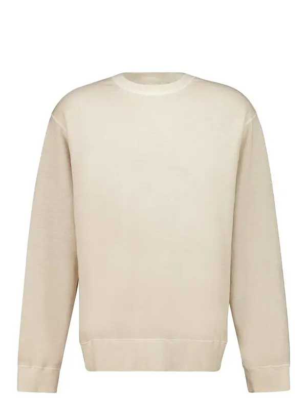 120% Lino Safari Soft Linen Sweater - Cream