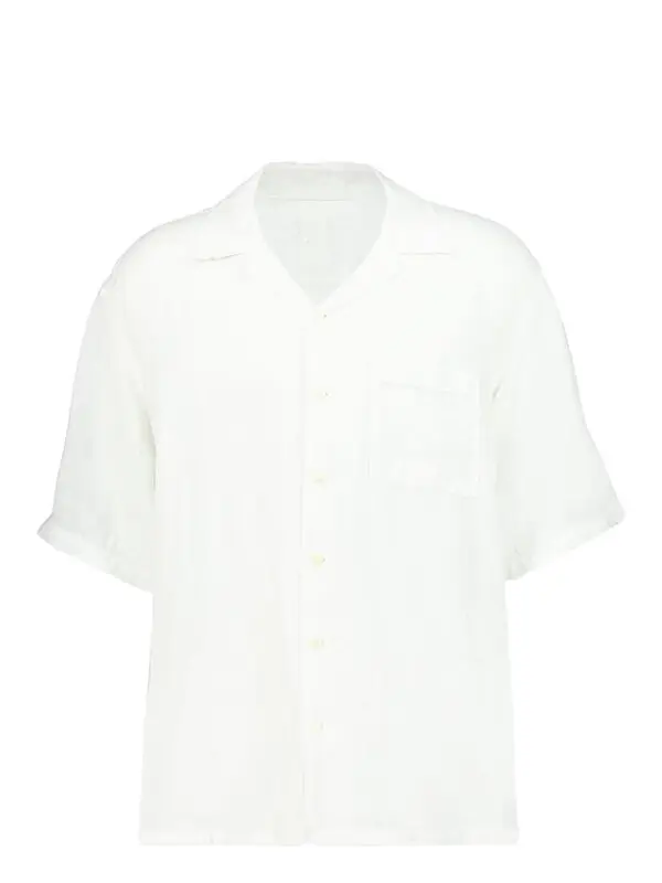 120% Lino Butter Short-sleeve Linen Shirt - Cream