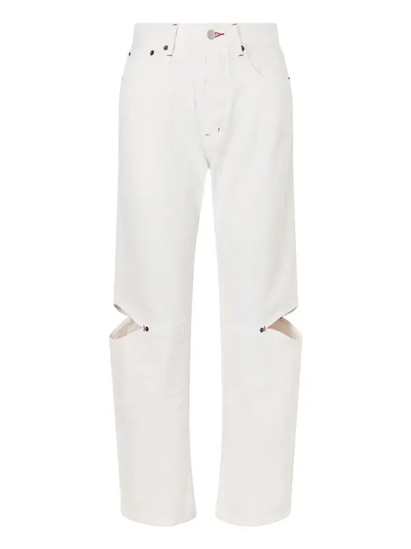 Still Here Cowgirl Tapered Jeans - White