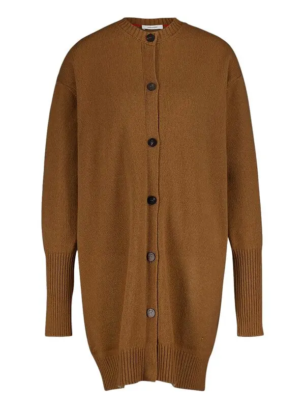 FERRAGAMO Soft Cashmere Cardigan - Brown
