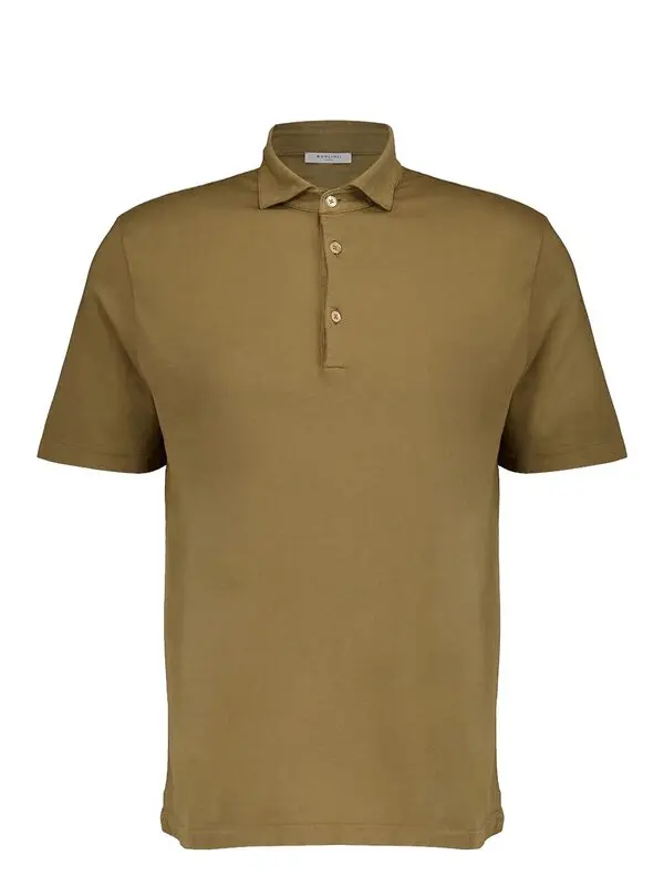Boglioli Nut Cotton Polo Shirt - Brown