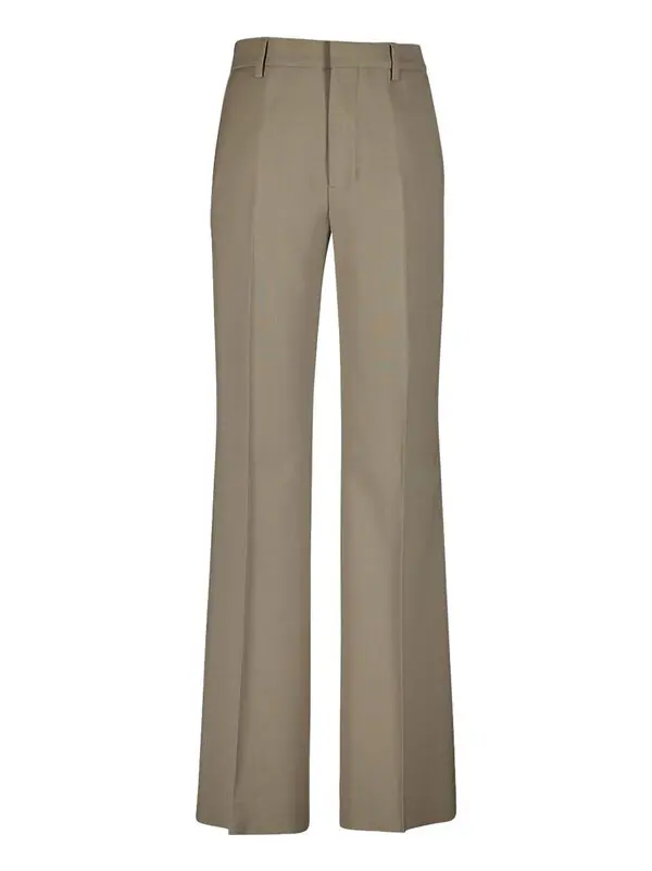 AMI Paris Flare Fit Trousers - Brown