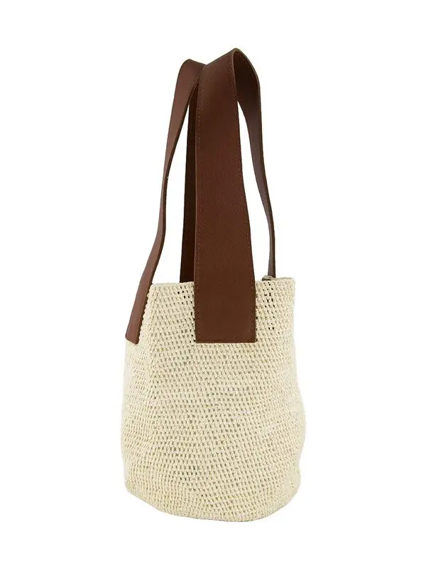 SENSI STUDIO El Viajero Mini Straw Bag - Brown
