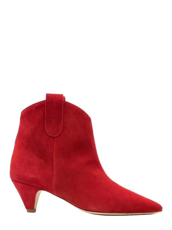 ANNA F. Pointed-toe Boots - Red