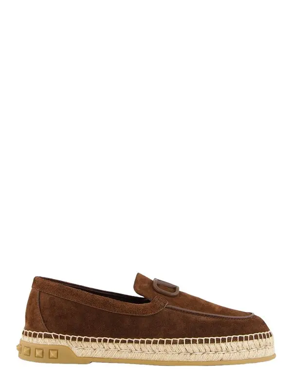 Valentino Garavani Leather Espadrilles - Brown