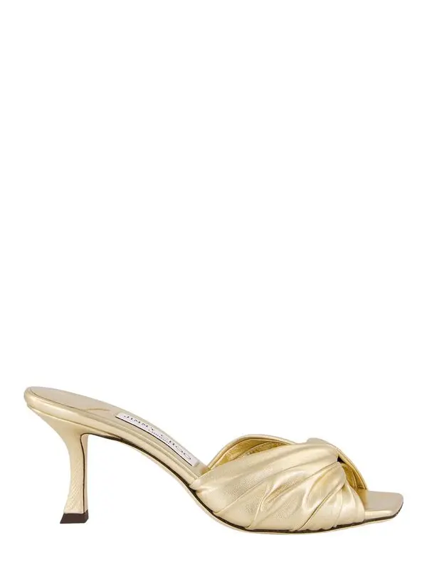 JIMMY CHOO Skye 70 Heels In Metallic Nappa - Gold