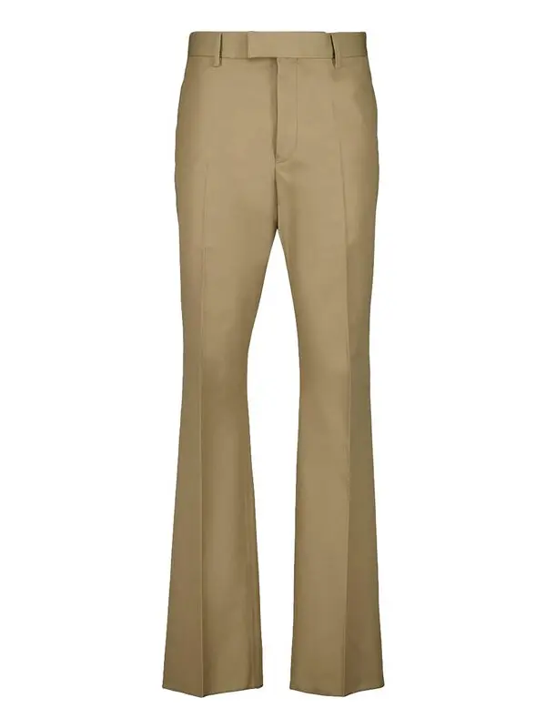 FERRAGAMO Organic Brushed Cotton Trousers - Brown